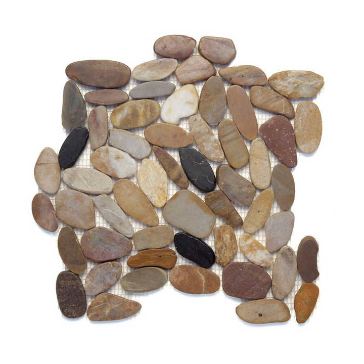 Landscaping Small Flat River Rock Stones - Walkway & Sidewalk