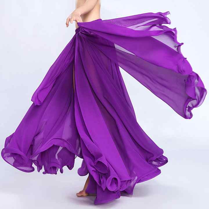 Belly Dance Swing Fringe Side Slit Skirt - Perfect for Performances