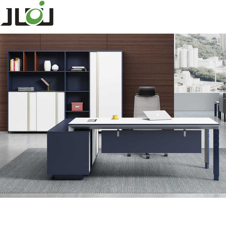 2019 Foshan Latest Modern MDF Office Computer Desk L-Shape Executive ...