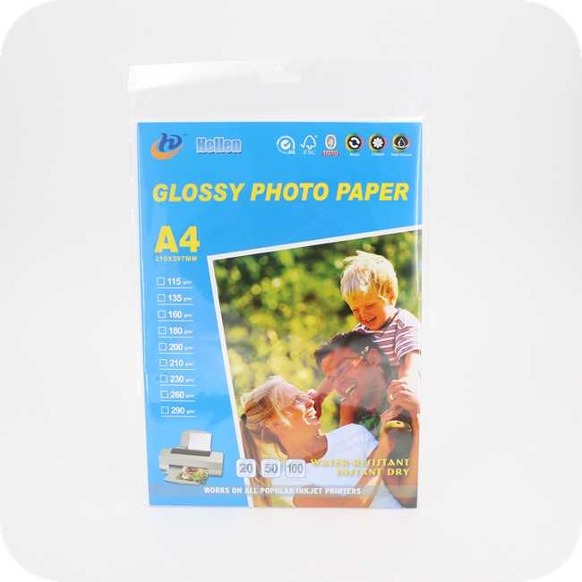 Waterproof 120g 140g 160g 180g 200g 230g 260g 300g A3 A4 Double Sided Glossy Photo Paper/Inkjet ...
