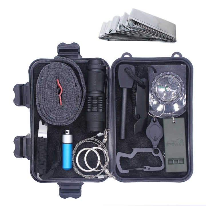 12 in 1 Adventure Camping Disaster Survival Gear Kit