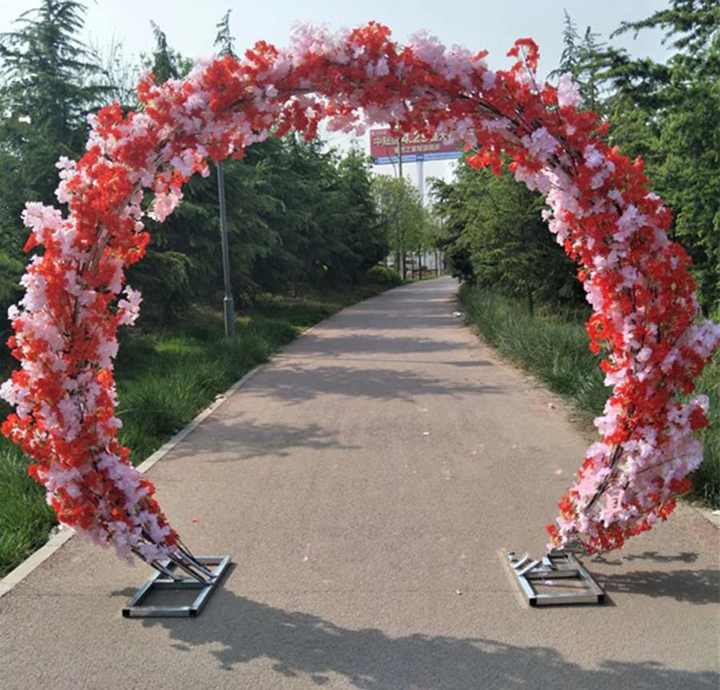 Wedding Circle Hoop Metal Flower Arch - Decorative Beauty