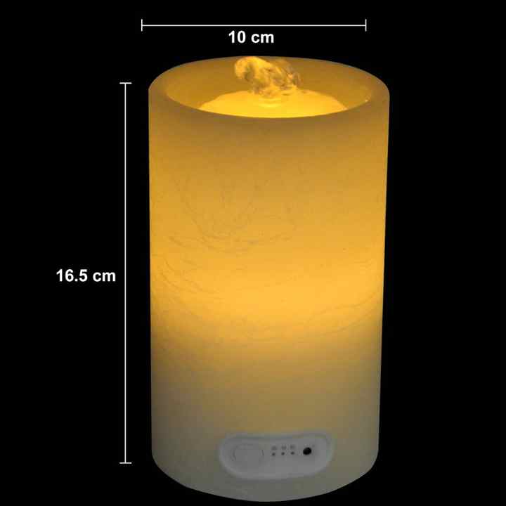 Real Wax LED Water Fountain Candle - Multi-Colored & Waterproof