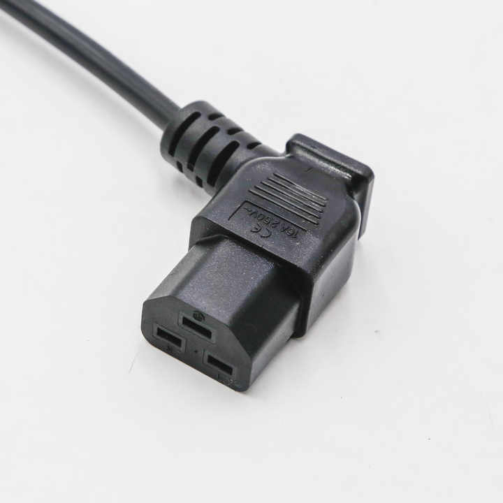 CC221 Power Cords - High Voltage, Angled, PVC Insulated