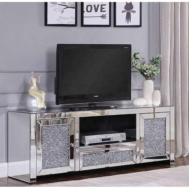 Crushed diamond corner tv unit store