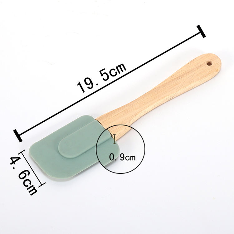 Silicone Spatula With Wooden Handle Heat Resistant Food Grade Baking ...