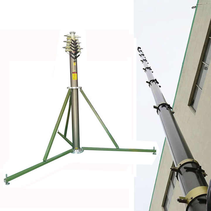 12m Aluminum Telecom Mast - Telescoping Antenna Tower