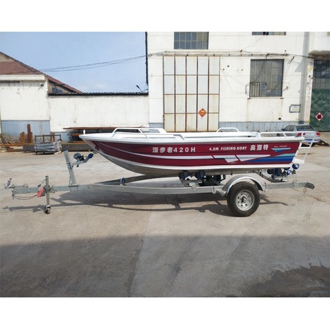 Open Wide Gunnel Dingy 4.2m/5m Aluminum Sport Fishing Boat with ...