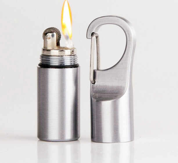 Hanging Mini Key Chain Kerosene Capsule Gasoline Lighter