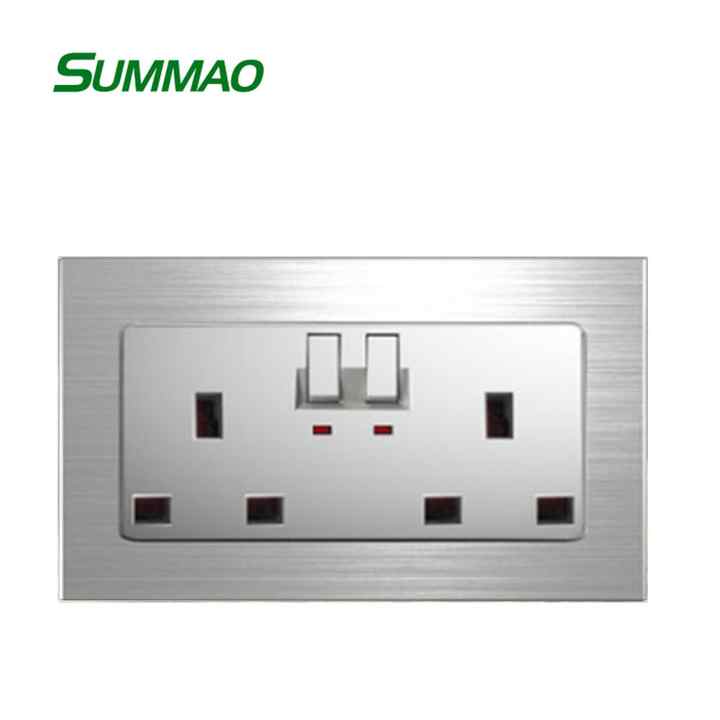 UK 16A Universal Standard Wall Socket Outlet White Black Gold Wall ...