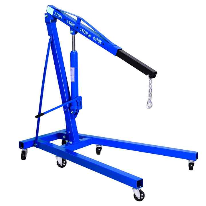 2 Ton Portable Engine Lifting Crane - Heavy Duty & Reliable