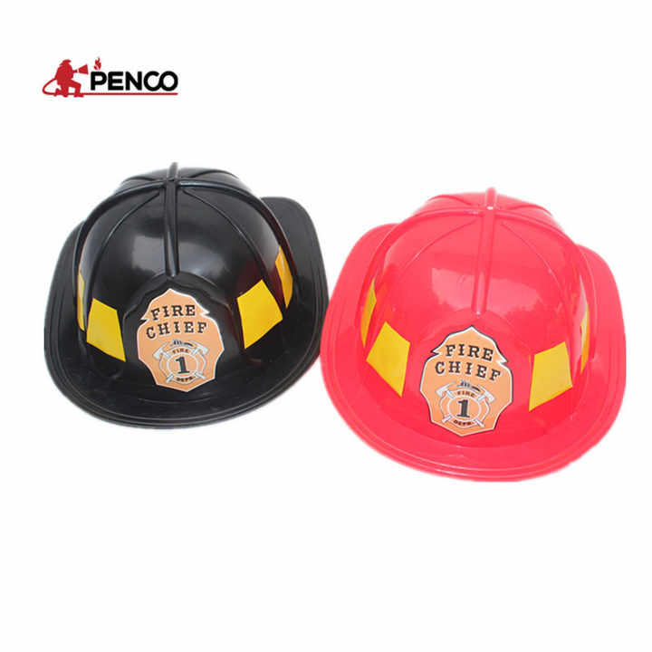 Kids Plastic Fire Helmet Costume Party Safety Cap Children's New Fireman