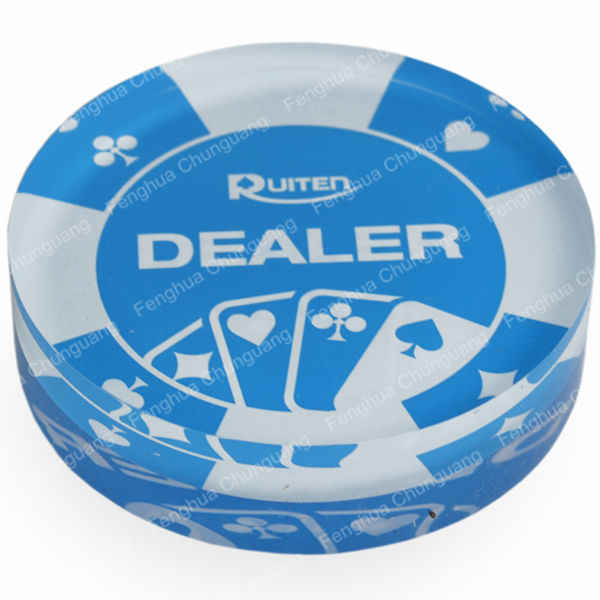 Double-deck Custom Acrylic Dealer Button - USC ZM-PKH