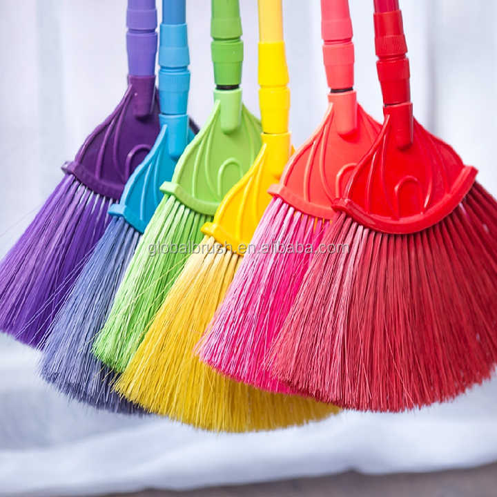 HQ97110 Long Bristle Housekeeping Broom with Telescopic Handle