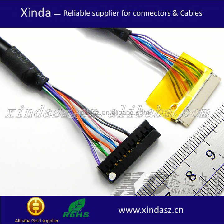DF19-20S-1.25C 20 Pin LVDS Screen Cable for LCD Panels