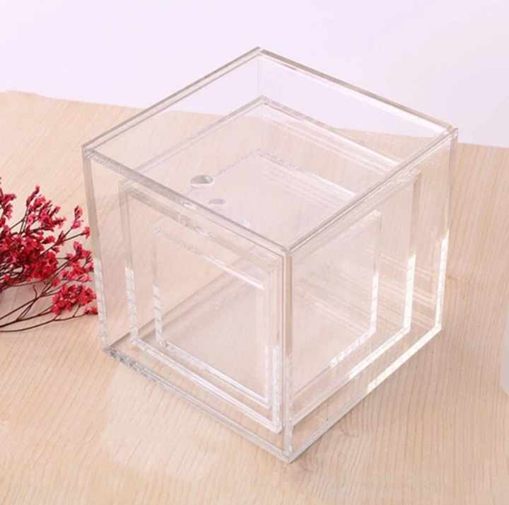 High Clear Acrylic Box with Sliding Lid - Perfect Display