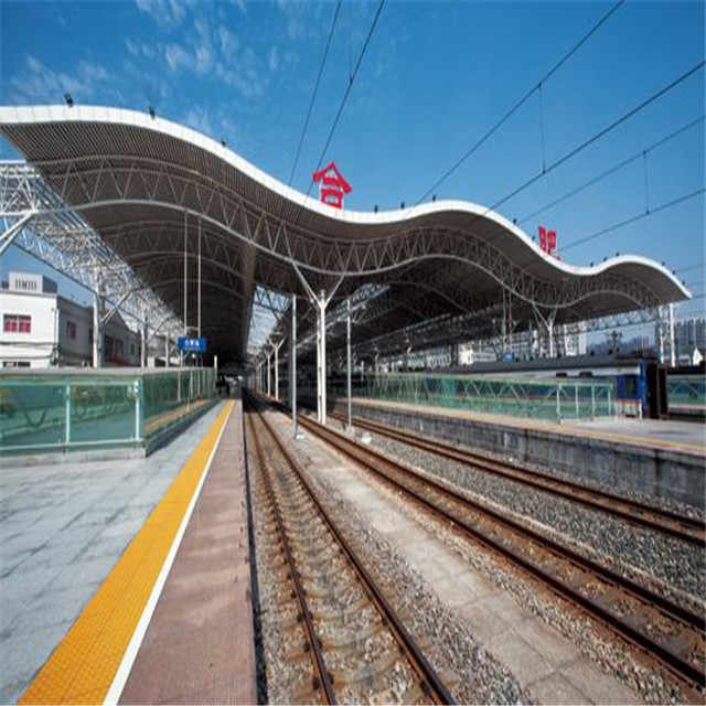 Galvanized Arch Roof Structure Steel Truss System for Train Station