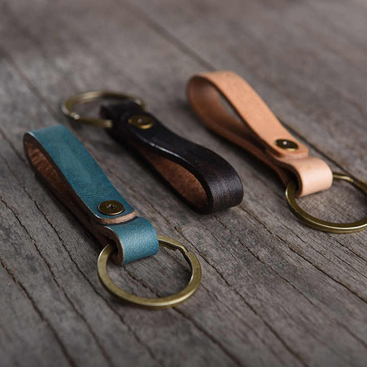 Custom Logo Leather Keychain, Wholesale Key Chain Leather Personalized ...