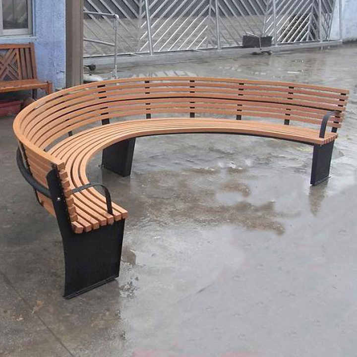FY-349X Modern UV-Resistant Wooden Garden Bench for Outdoor Use, OEM