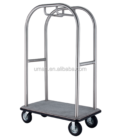 Hotel Metal Housekeeping Trolley - Extra Storage & Efficiency