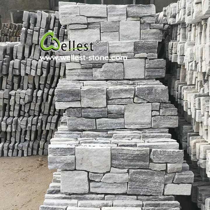 Beautiful Irregular Grey Quartzite Loose Stone for Retaining Wall ...