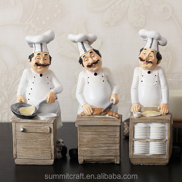 Chef Statue - Hand-Painted Resin Kitchen Decor Art