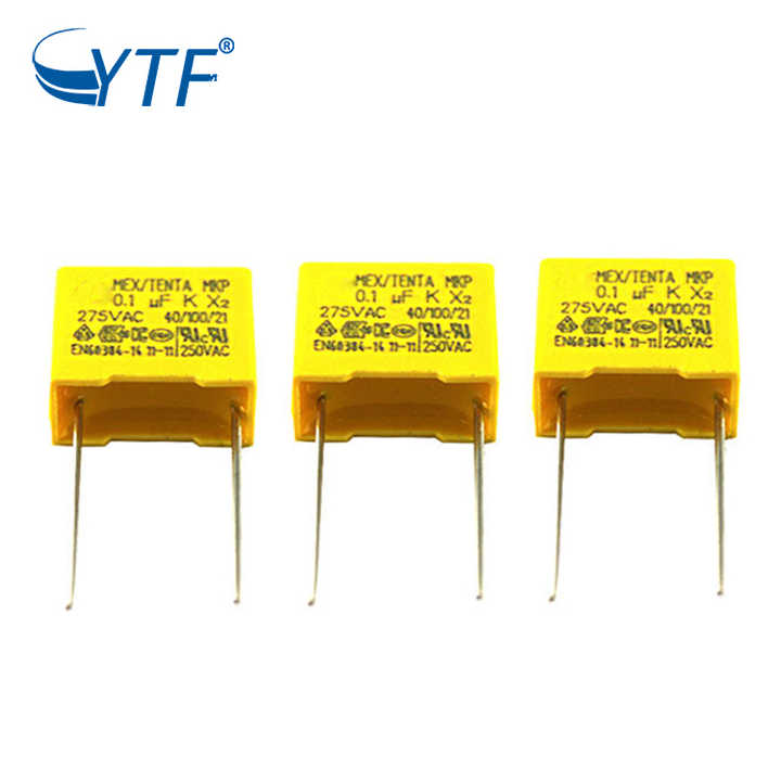 Yellow Box Type Polypropylene Capacitor 0.1UF 275V X2