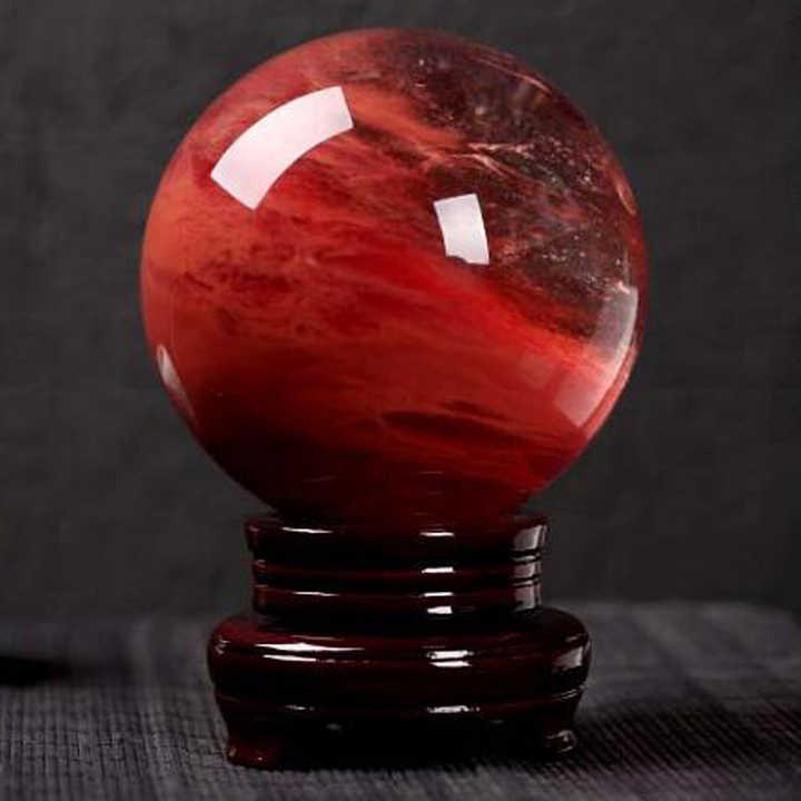 Wholesale Natural Red Crystal Ball - Feng Shui Good Fortune