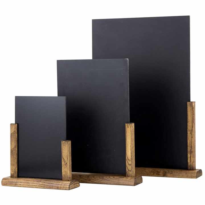 A3 Size Rustic Wood Table Talkers - Stylish Menu Holders