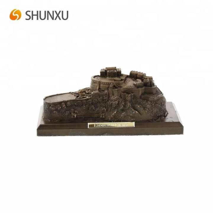Edinburgh Castle Bronzed Model Miniature Souvenir Buildings