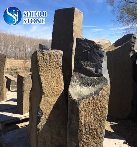 Landscaping Natural Basalt Columns Stone Pillar for Garden Use