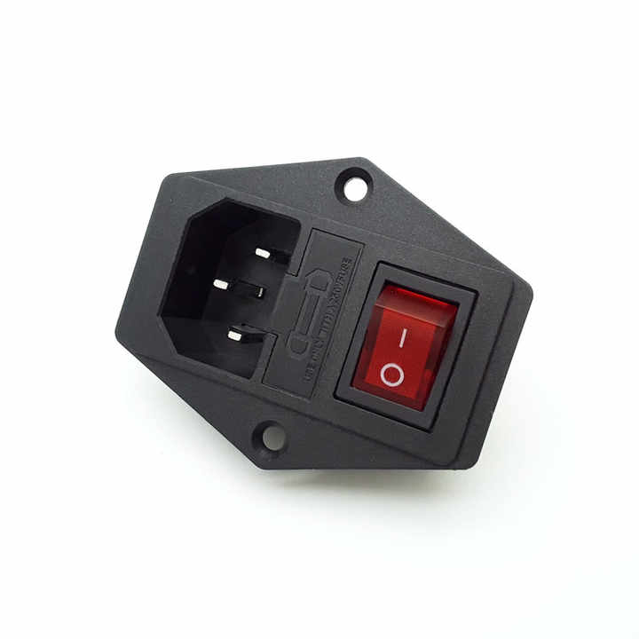 High Quality AC-01A Inlet Panel Mount Rocker Switch & Socket