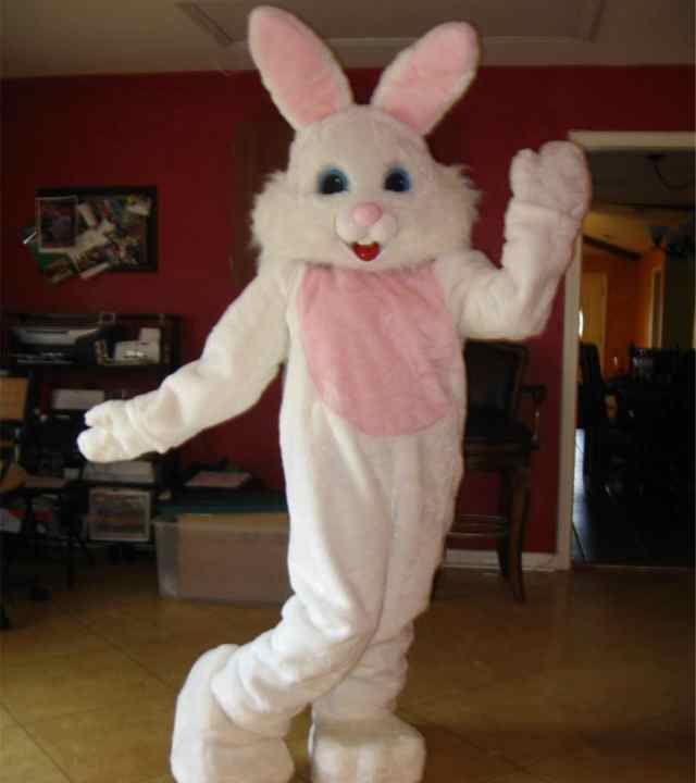 White Easter Bunny Mascot Costumes - Perfect for Adults