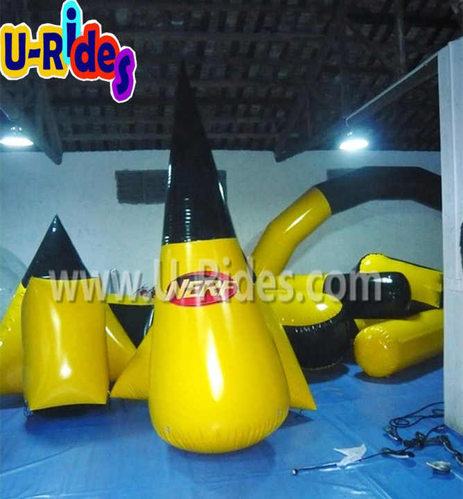 Custom Logo 10' H Blue Inflatable Paintball Bunker Field Giant Barrier ...