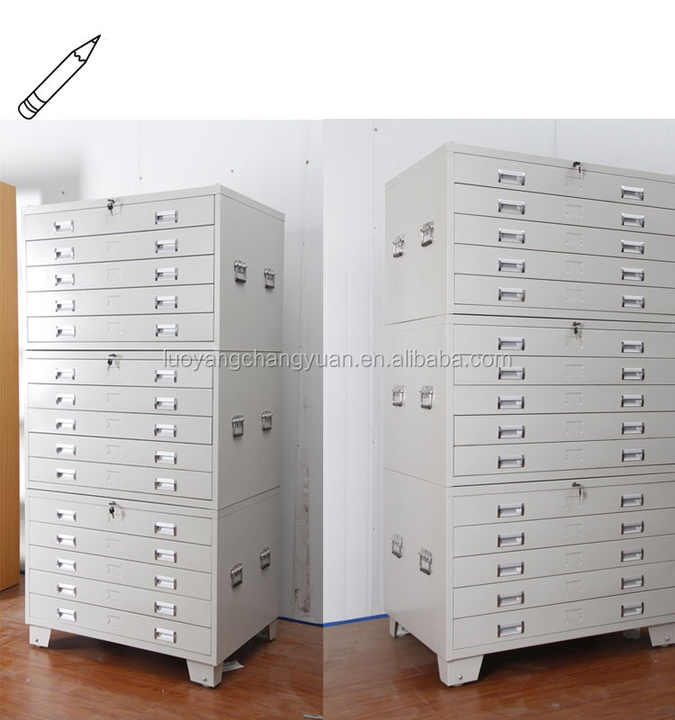 High Quality Grey Metal Plan Drawing Cabinet With Multi Drawers - Buy ...