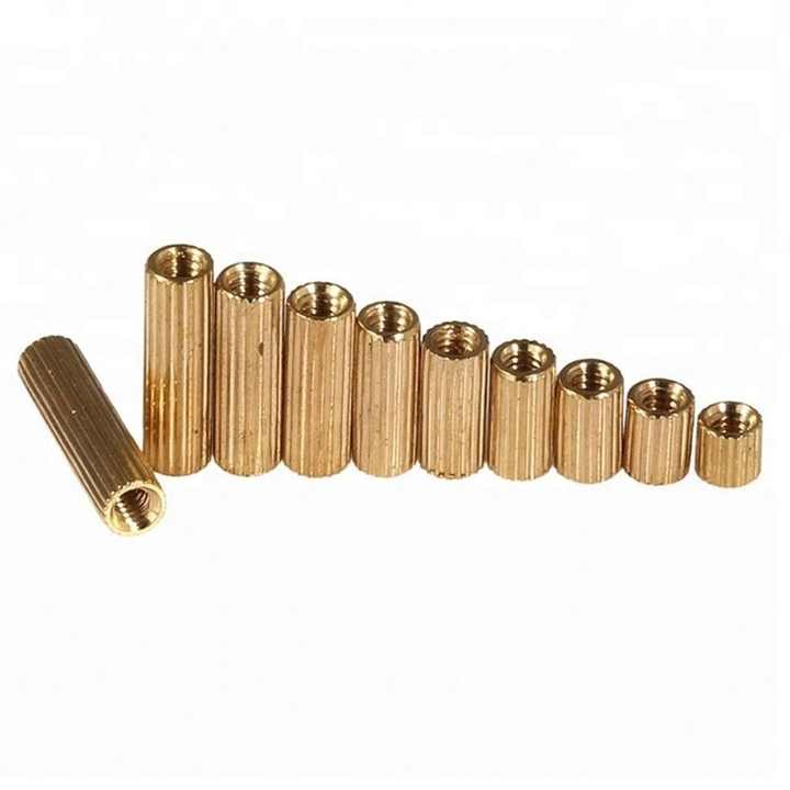 M4 M6 M10 female threaded standoff round standoff Gold brass round ...