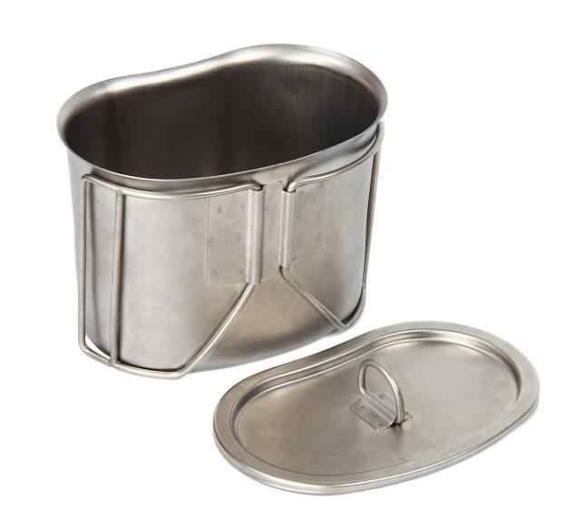 Stainless Steel Mess Tin Canteen - 1 Quart with Lid
