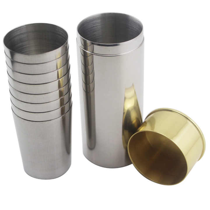 Shot Gun Bullet Cartridge 8pcs Travel Shot Cup Set Stainless Steel Cup ...
