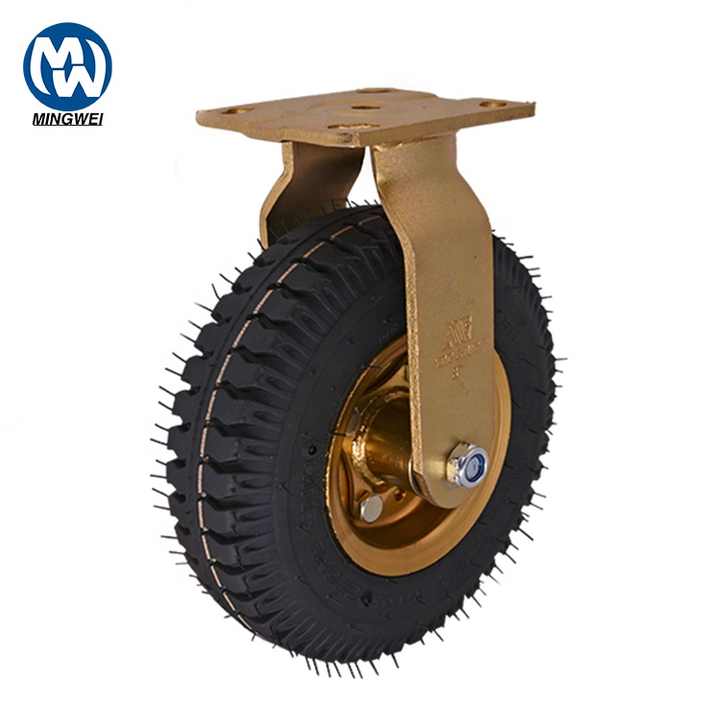 Inflatable 8 Inch 10 Inch Rigid & Swivel Industrial Rubber Tire ...