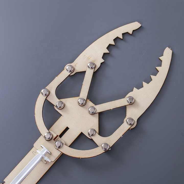 Wooden Science Technology DIY Piston Hydraulic Arm Model