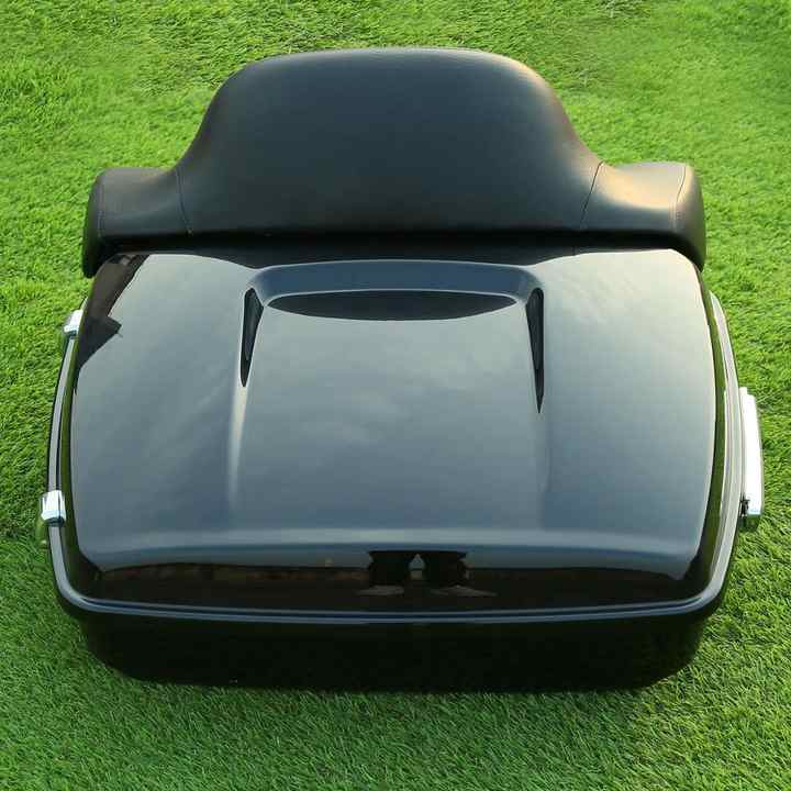 TCMT Chopped Pack Trunk & Backrest Pad for Harley Tour Pak