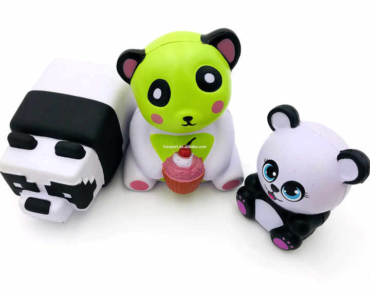 Promotional Pu Foam Soft Toy Various Panda Design Slow Rising Squeeze ...