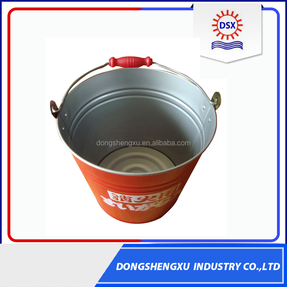 Red Fire Bucket - 8L Metal Sand & Water Fire Safety