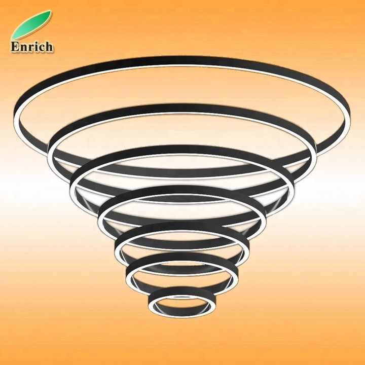 Oval Shape LED Circular Linear Light - Modern Style Pendant