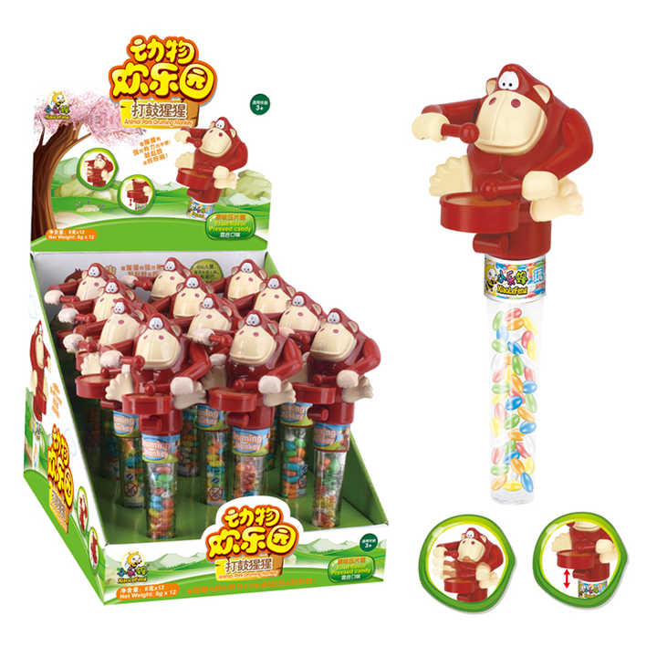 Wholesale Cute Animal Drumming Monkey Candy Toys Sweets