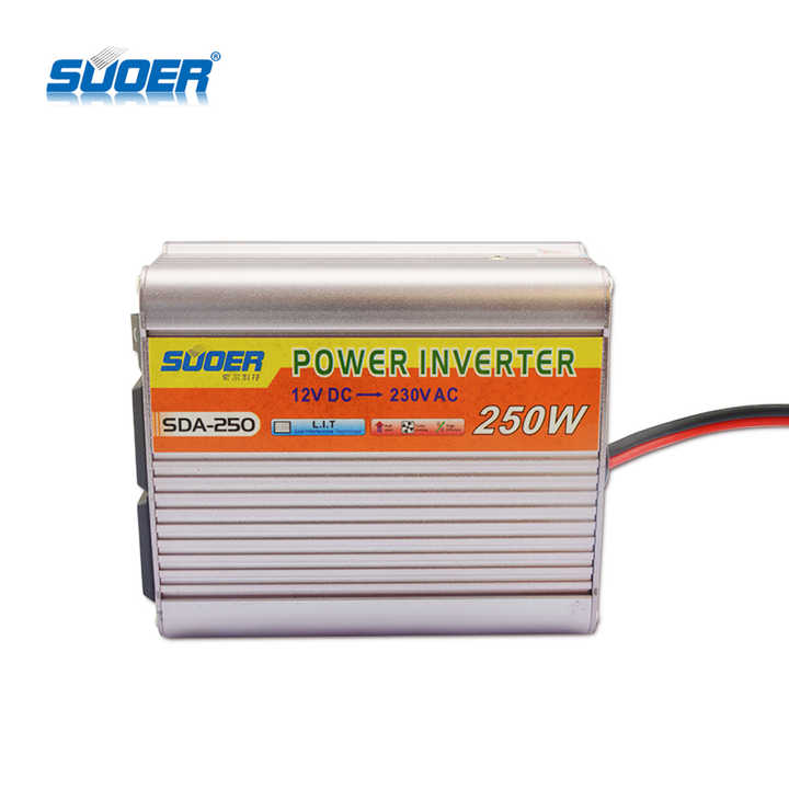 Suoer 250W Car Solar Power Inverter - Reliable DC/AC Conversion