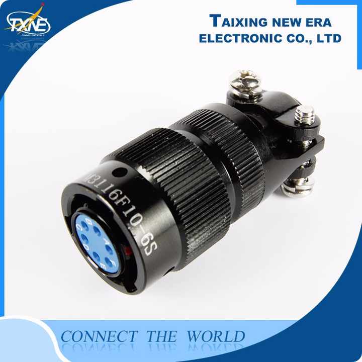 MS3116F straight male plug circular connector