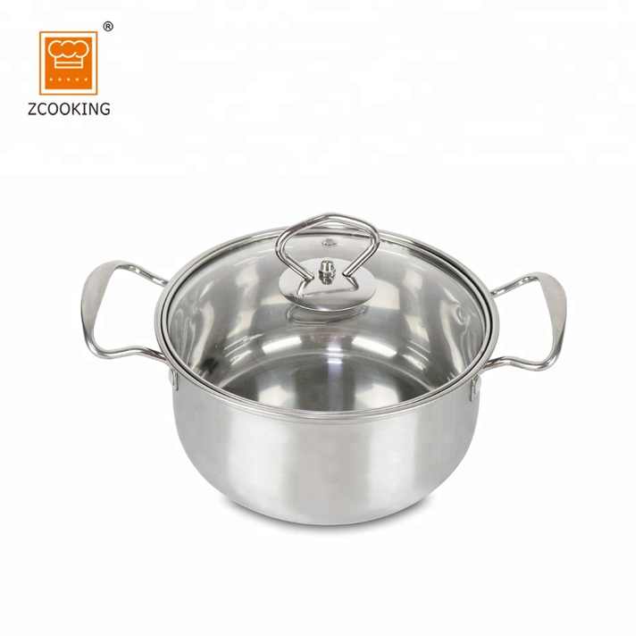 ZCOOKING Capsule Bottom Induction Cookware - Stainless Steel with Glass Lid
