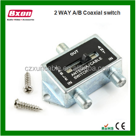 2 WAY A/B Coaxial Coax RF Switch TV SPLITTER - Bxon JIA