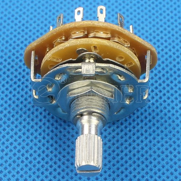 2 Pole Rotary Switch with 8 Positions, Solder or PC Terminals, for ...